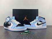 Jordan 1 Mid Ice Blue (GS) 555112-401 - katehub