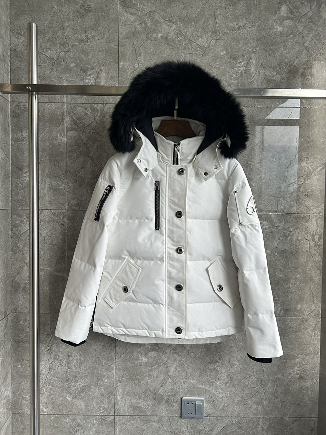 MOOSE KNUCKLES Original 3Q Fur Jacket White Women - katehub
